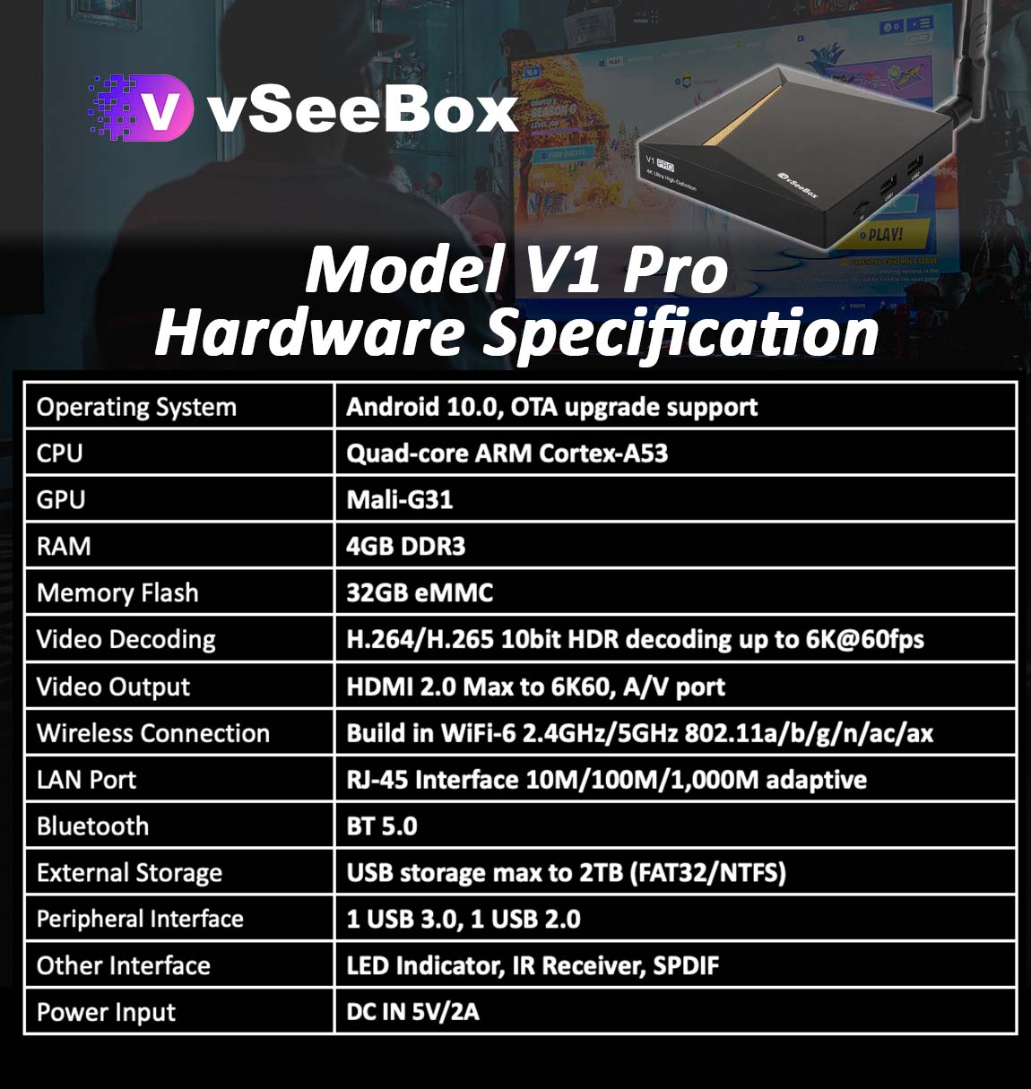 vSeeBox V1 Pro: The Ultimate Android TV Box for Home Entertainment – VSeeBoxs